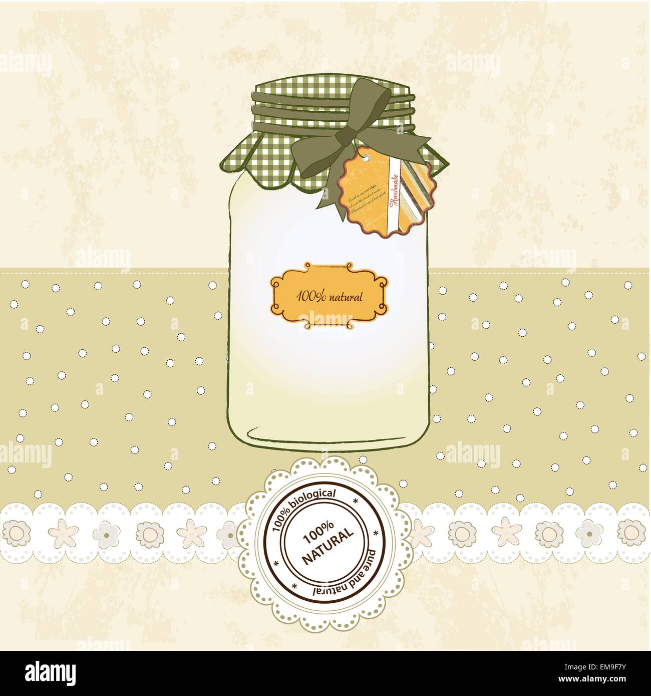 pure biological food jar Stock Vector Image & Art - Alamy