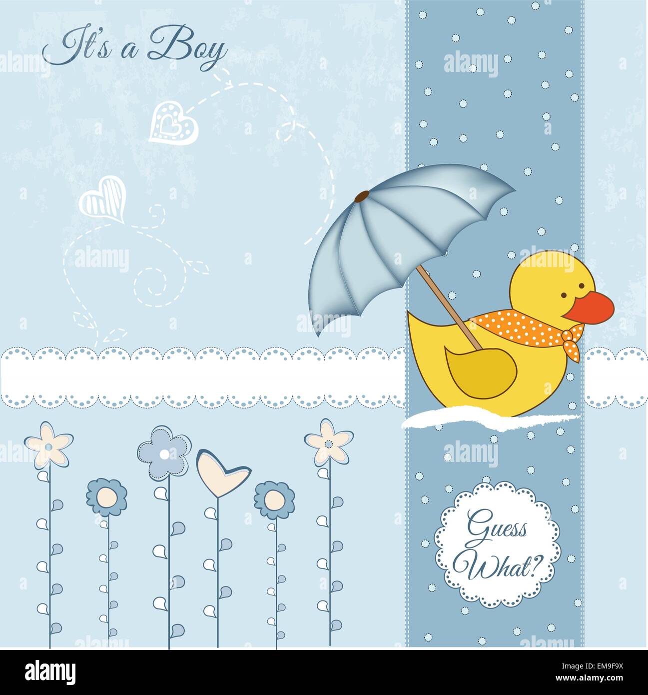 baby shower card with duck toy Stock Vector Image & Art - Alamy