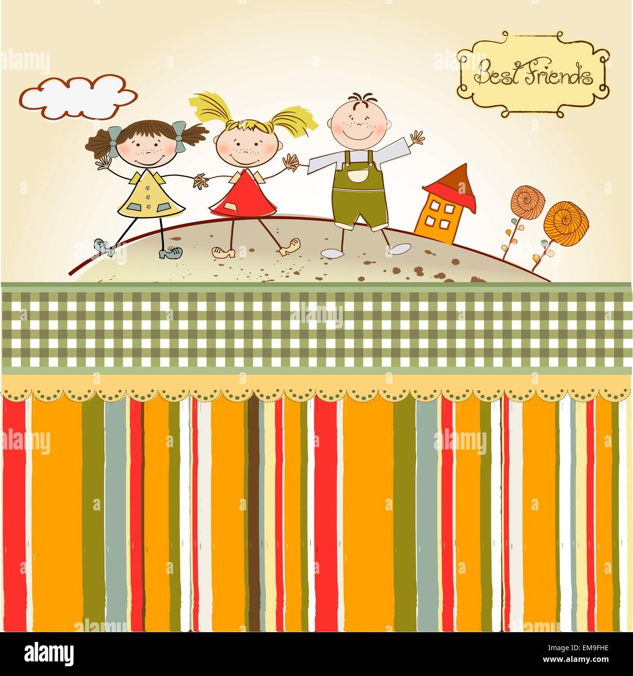 Three best friends vector Stock Vector Images - Alamy