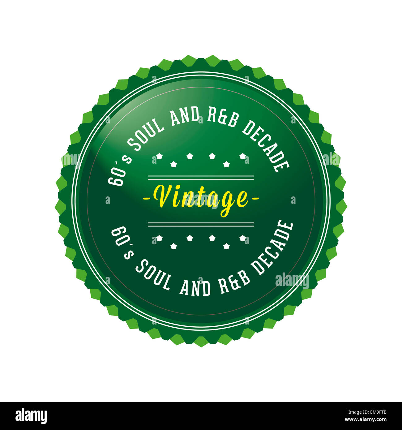 Vector - "60s Soul and RB decade" Retro style badge isolated on white ...