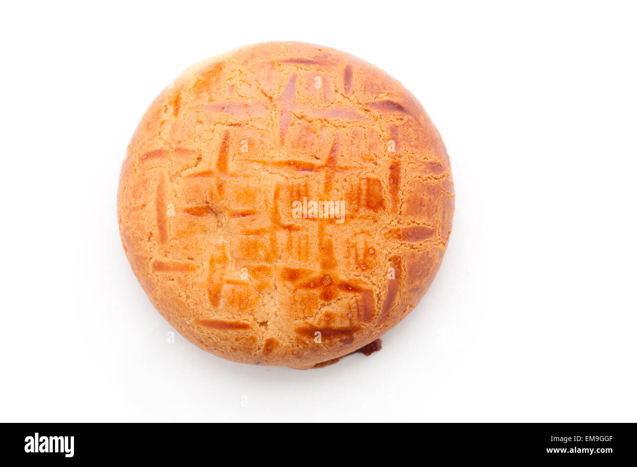 One Biscuit Cookies Isolated On White Background Stock Photo - Alamy