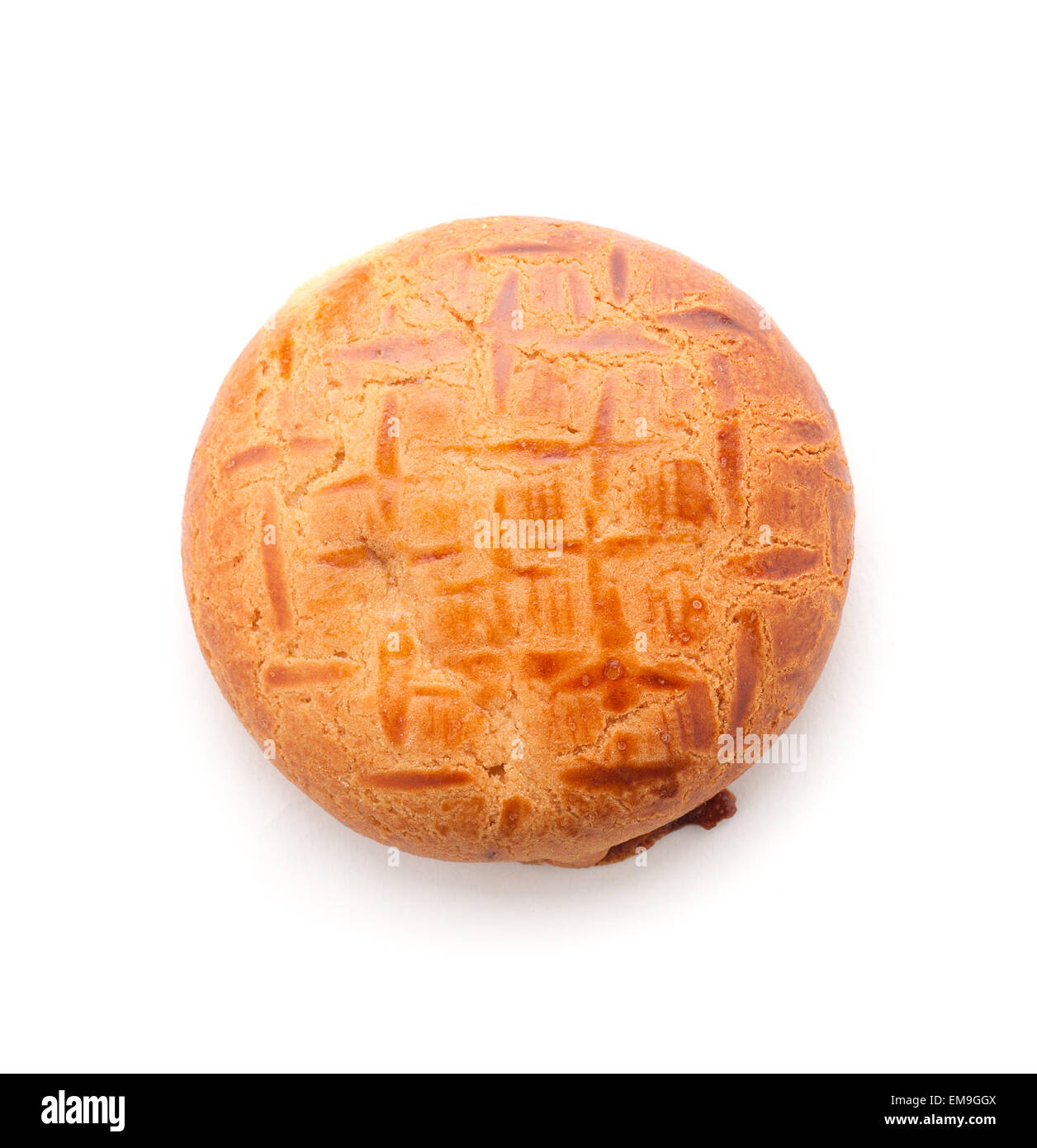 One Biscuit Cookies Isolated On White Background Stock Photo - Alamy