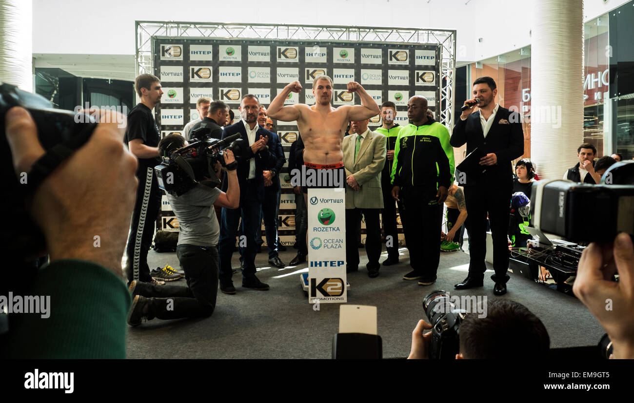 Ukraine. 17th April, 2015. World heavyweight boxing champion, Olympic ...