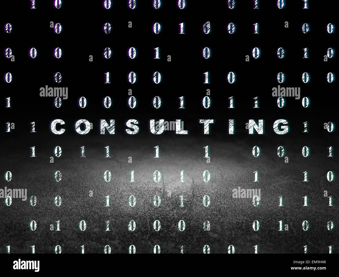 Finance concept: Consulting in grunge dark room Stock Photo - Alamy