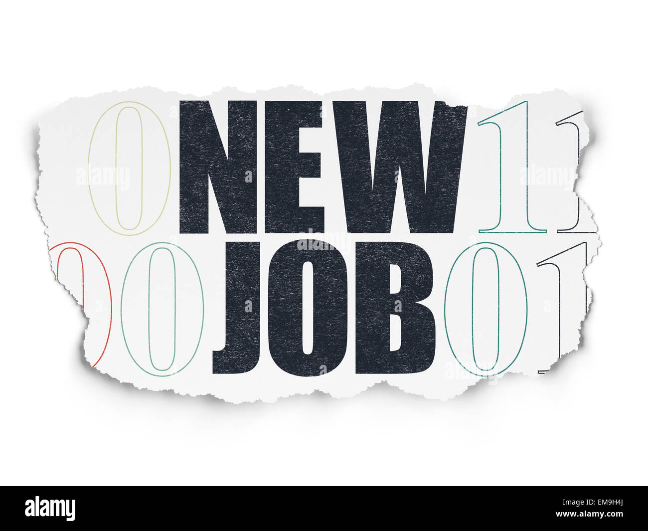 Finance concept: New Job on Torn Paper background Stock Photo - Alamy
