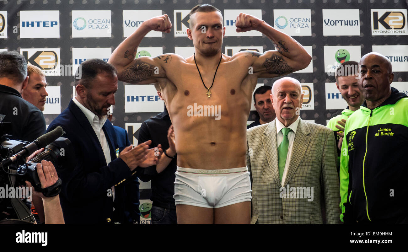 Ukraine. 17th April, 2015. World heavyweight boxing champion, Olympic ...