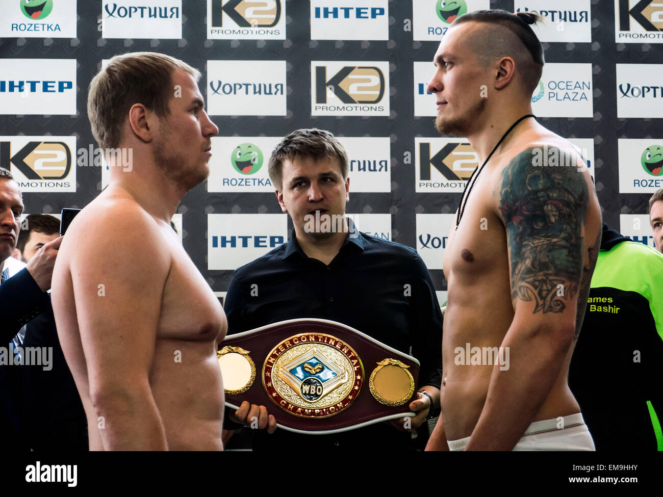 Ukraine. 17th April, 2015. World heavyweight boxing champion, Olympic ...