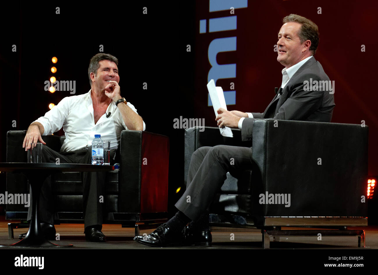 Piers Morgan interviews celebrities at the MIPCOM television content ...