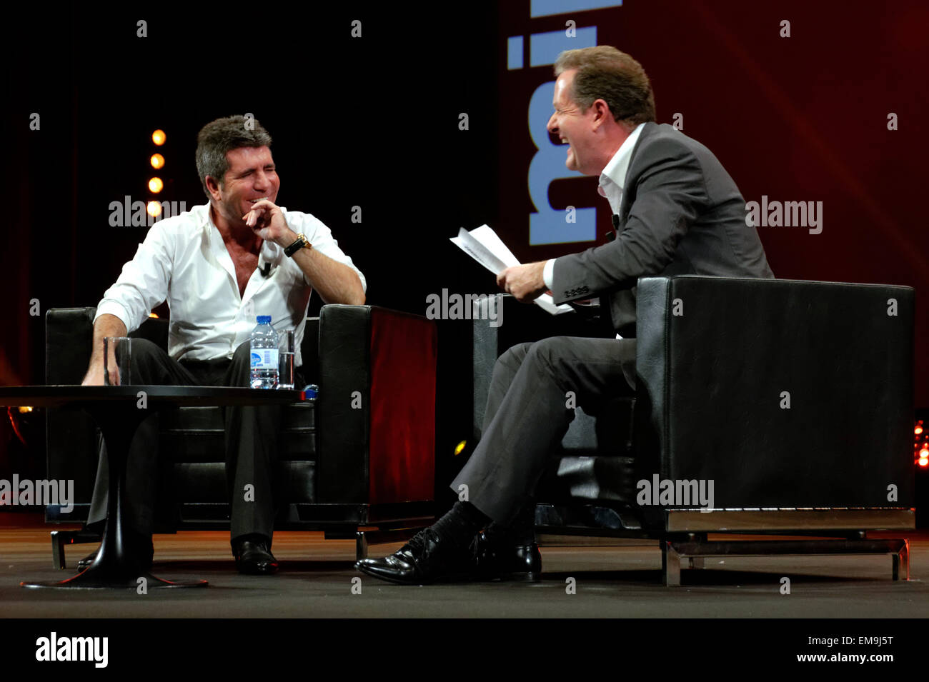 Piers Morgan interviews celebrities at the MIPCOM television content ...