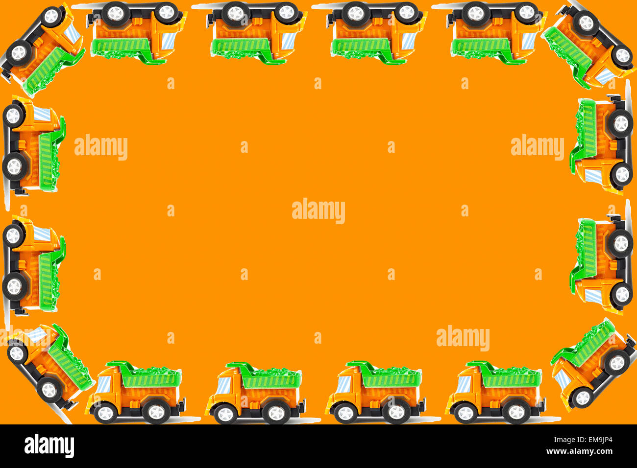 Frame of Earth moving toy. Kids Frame Stock Photo - Alamy