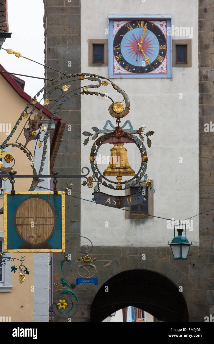 Rothenburg bavaria germany shop signs street unique hi-res stock ...