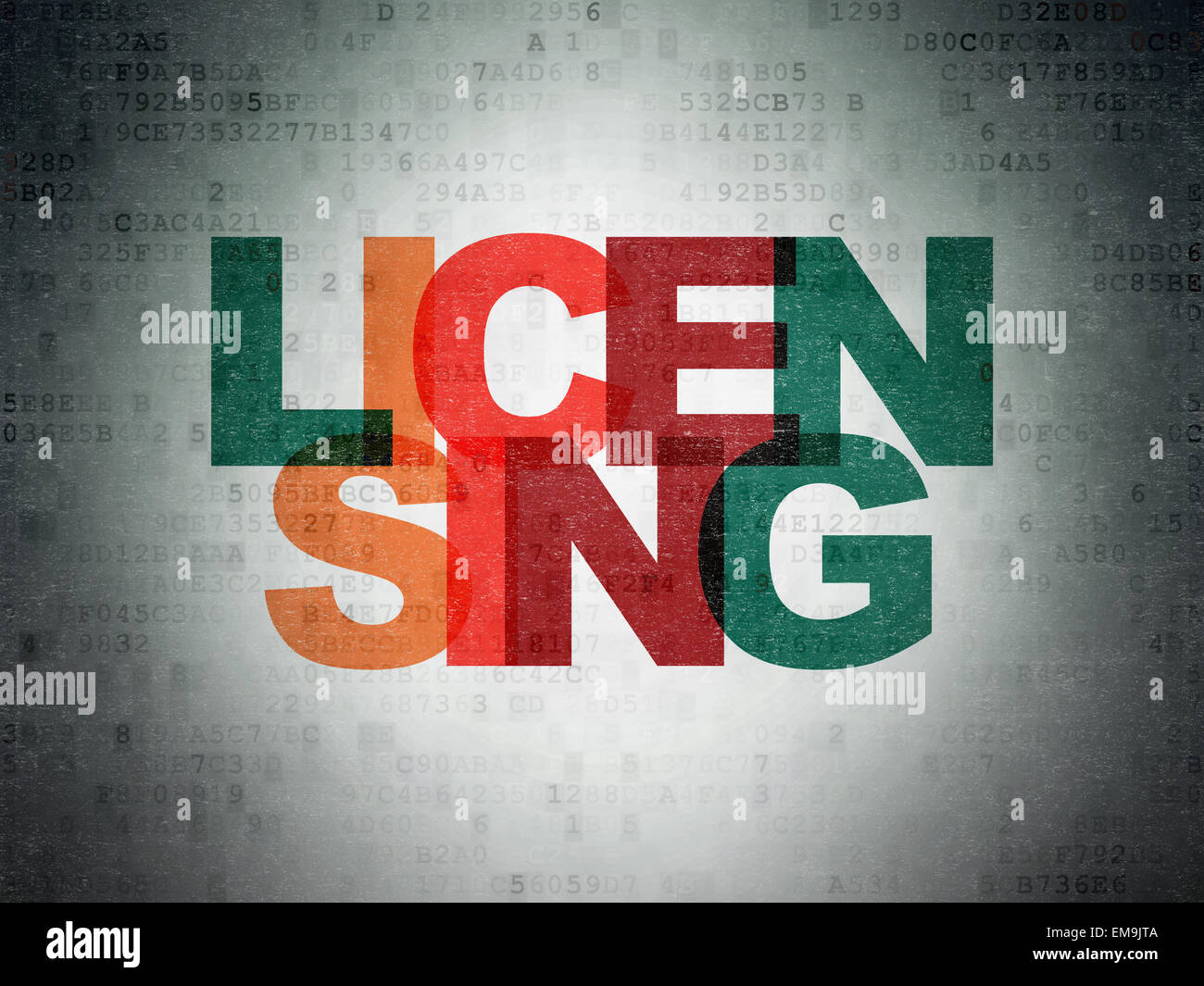 Law concept: Licensing on Digital Paper background Stock Photo - Alamy