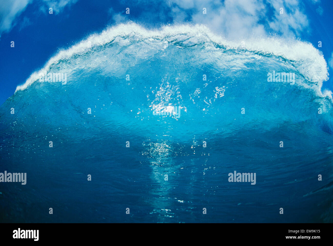 Wave Tube Looking Towards The Sky, View From Front, Blue Sky In ...