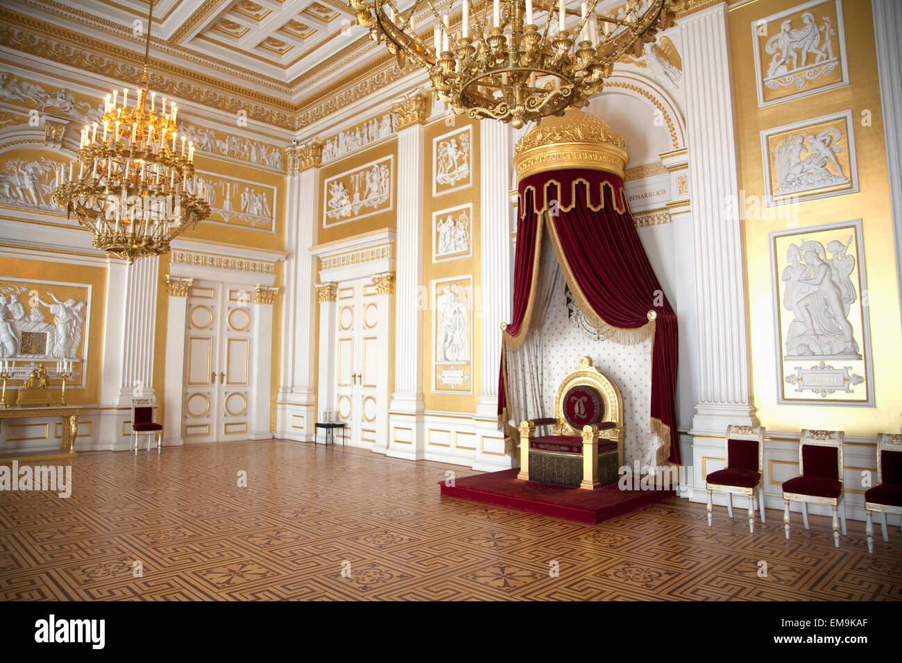 Throne Hall Of King Ludwig At The Residence, Munich, Bavaria, Germany ...