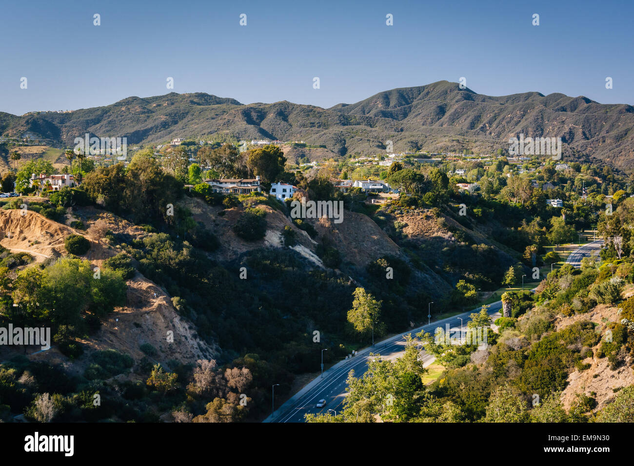 View of the Temescal Canyon in Pacific Palisades, California Stock ...