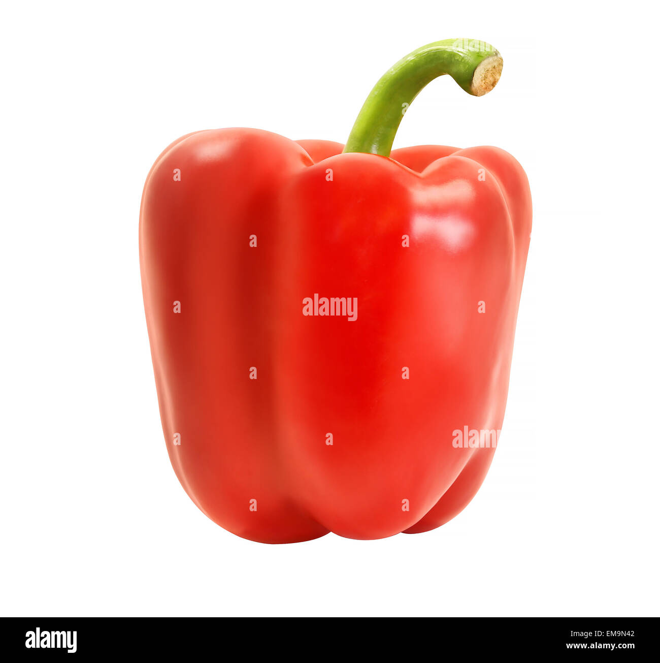 bright red sweet pepper isolated on white background Stock Photo - Alamy