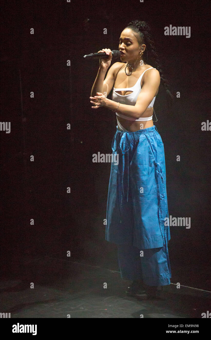 Los Angeles, California, USA. 14th Apr, 2015. Singer FKA TWIGS performs ...