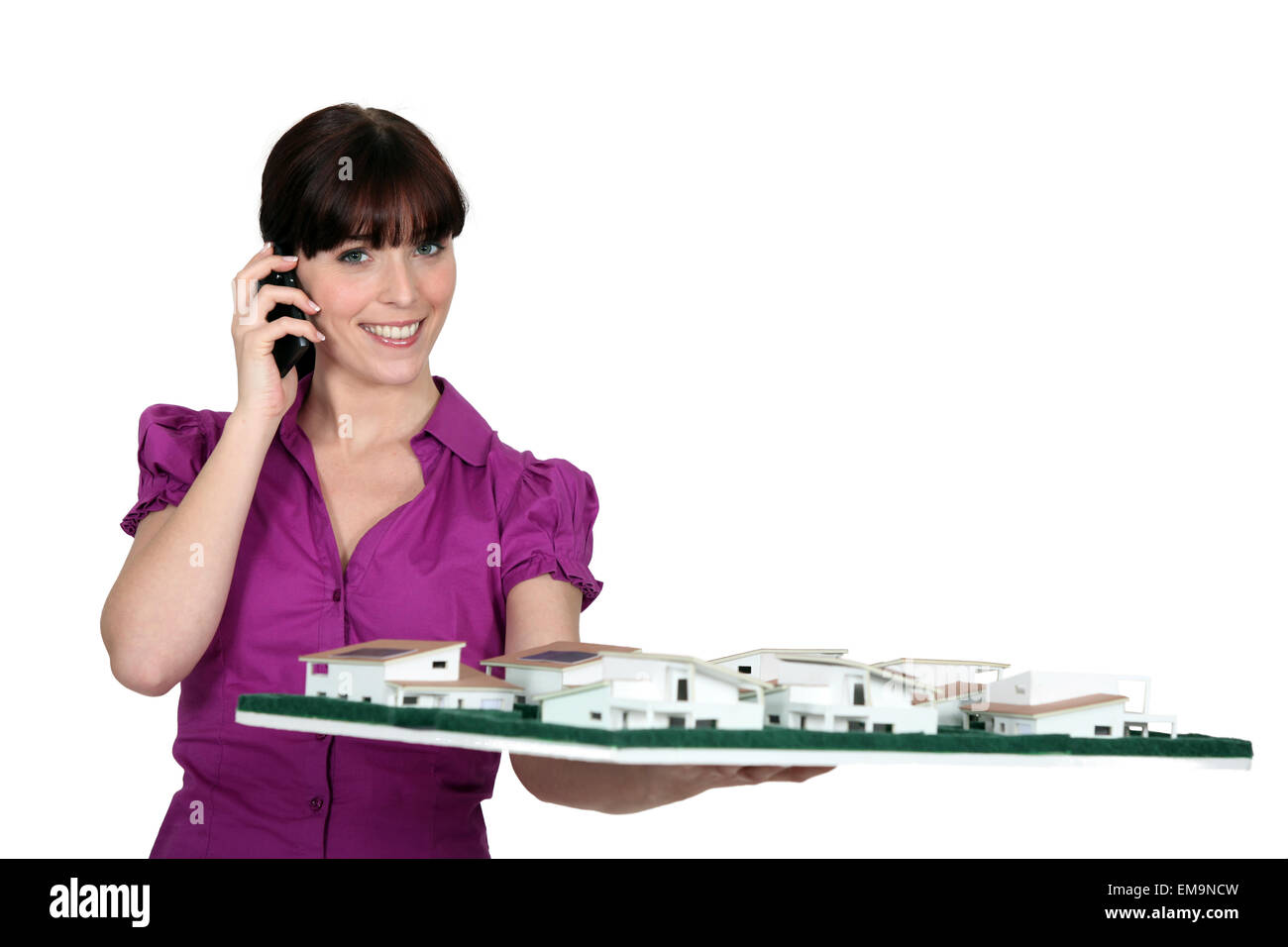 Architect with a scale model Stock Photo - Alamy