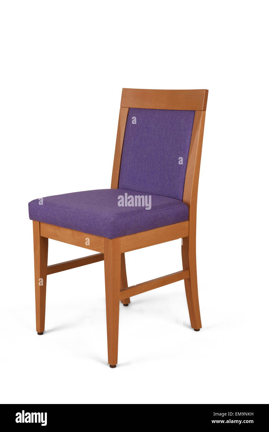 wooden chair on white background Stock Photo - Alamy