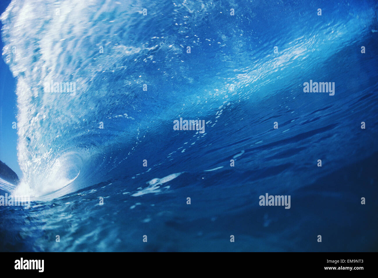 Hawaii, Close-Up View Of Long Wave Tube Stock Photo - Alamy