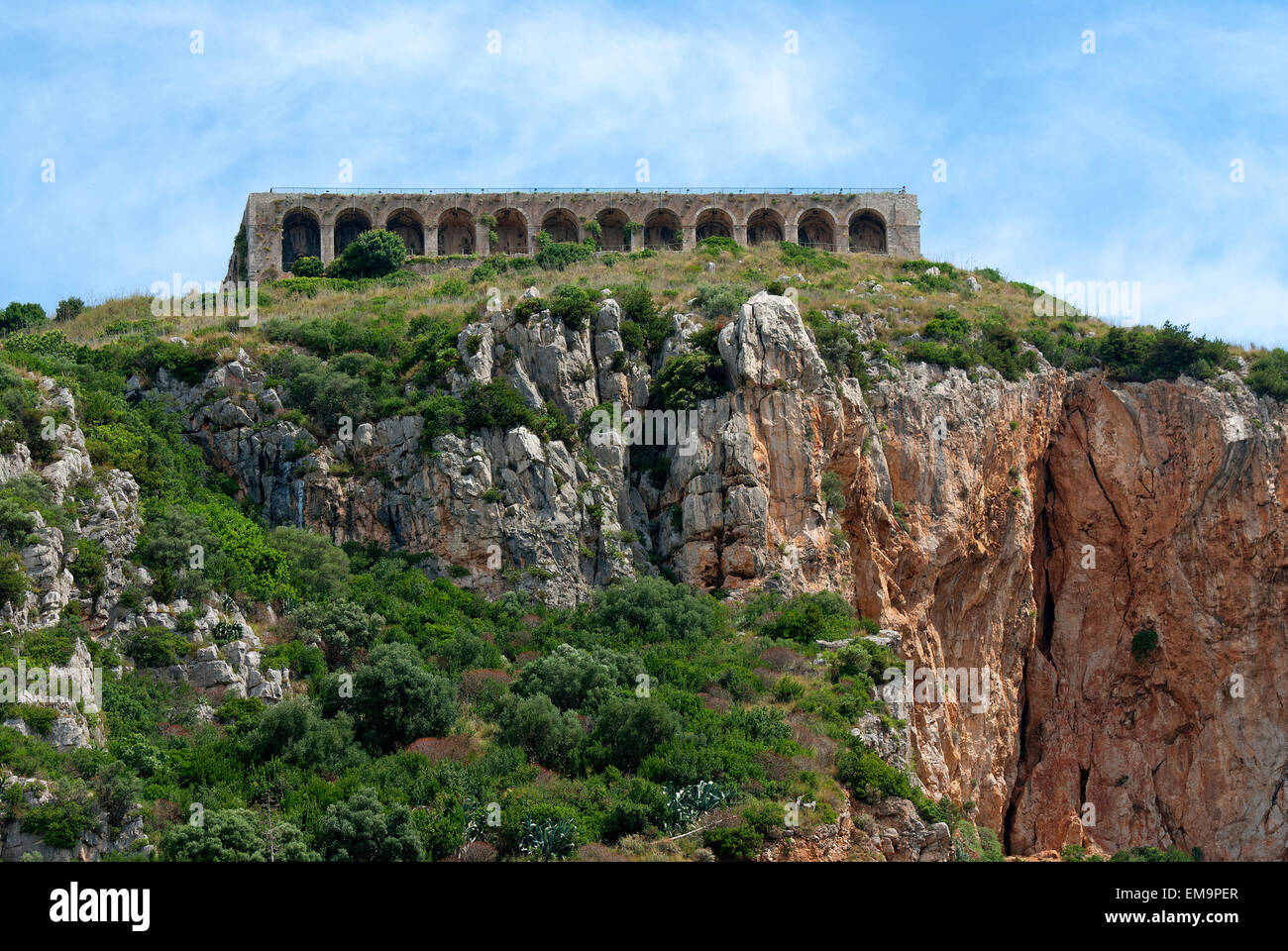 Temple of Jupiter Anxur, Tempio di Giove,Terracina, Lazio, Italy Stock ...