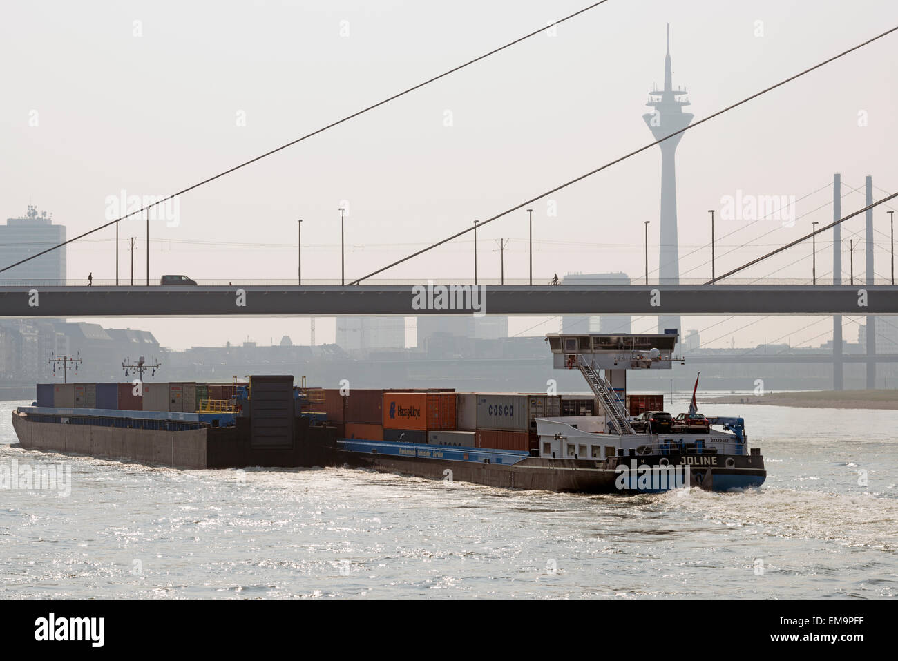 River rhine container barge hi-res stock photography and images - Alamy