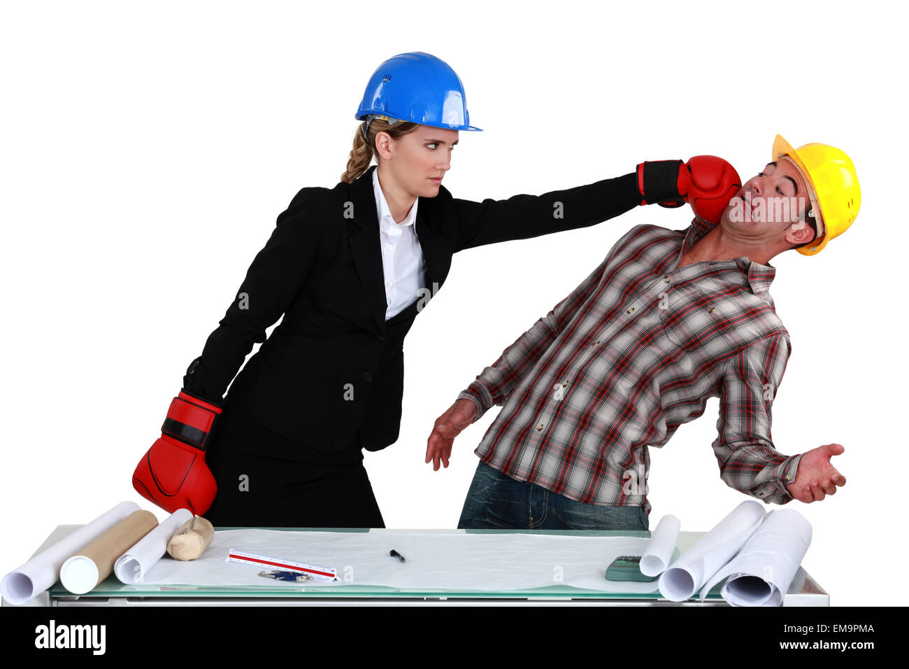 Female workers compete hi-res stock photography and images - Alamy