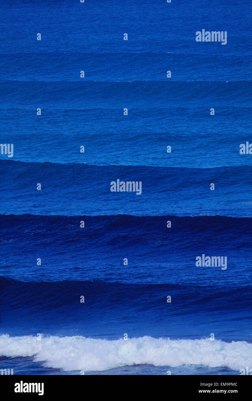 Rows Of Rolling Dark Blue Small Waves Stock Photo - Alamy