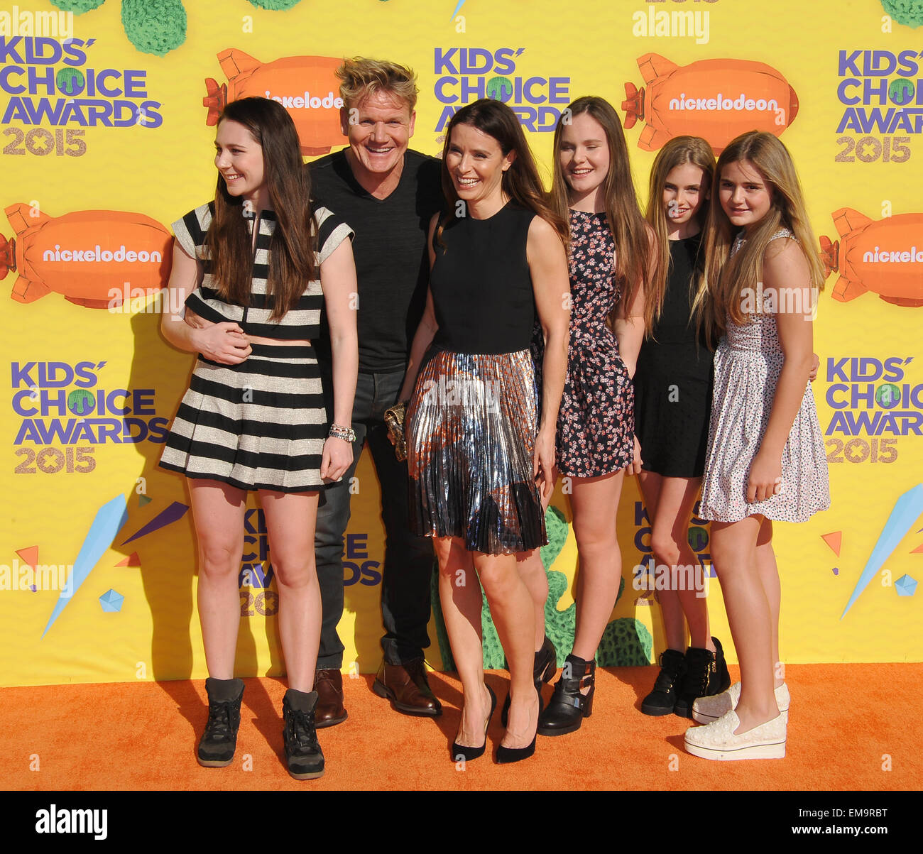 LOS ANGELES, CA - MARCH 28, 2015: Gordon Ramsay & family at the 2015 ...