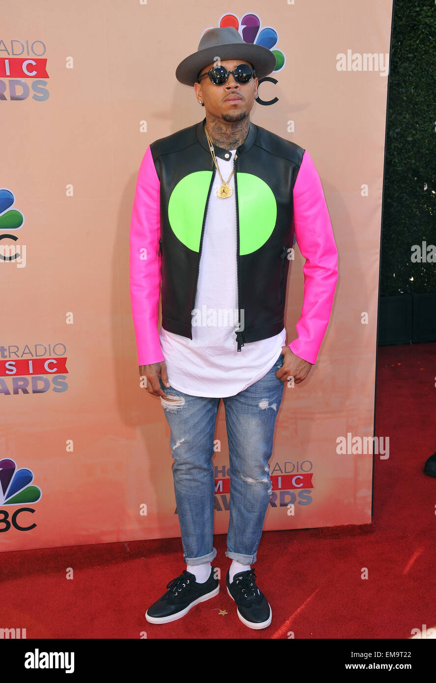 LOS ANGELES, CA - MARCH 29, 2015: Chris Brown at the 2015 iHeart Radio ...