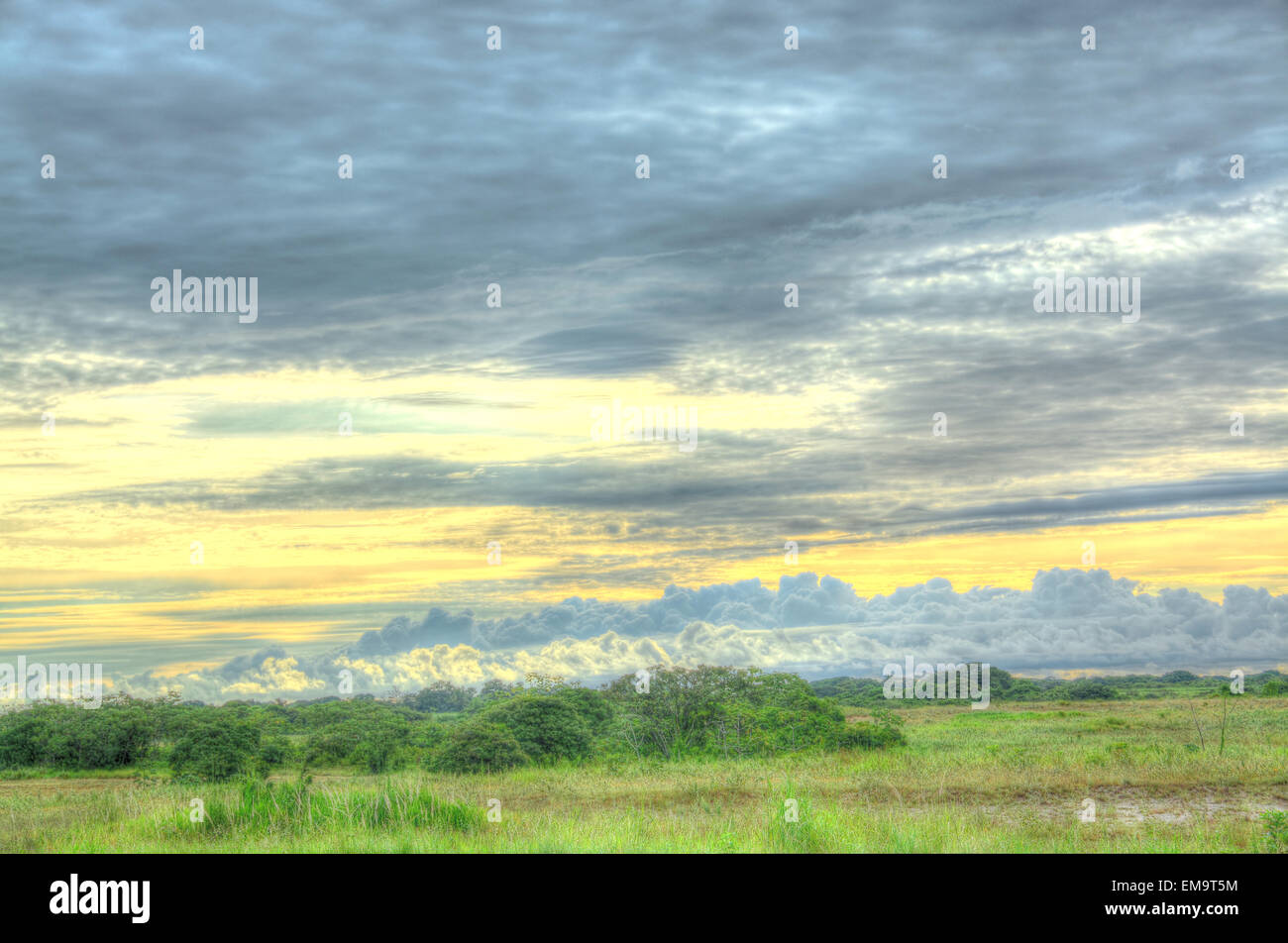 HDR photograph of a Beautiful sunrise at the countryside of Panama ...