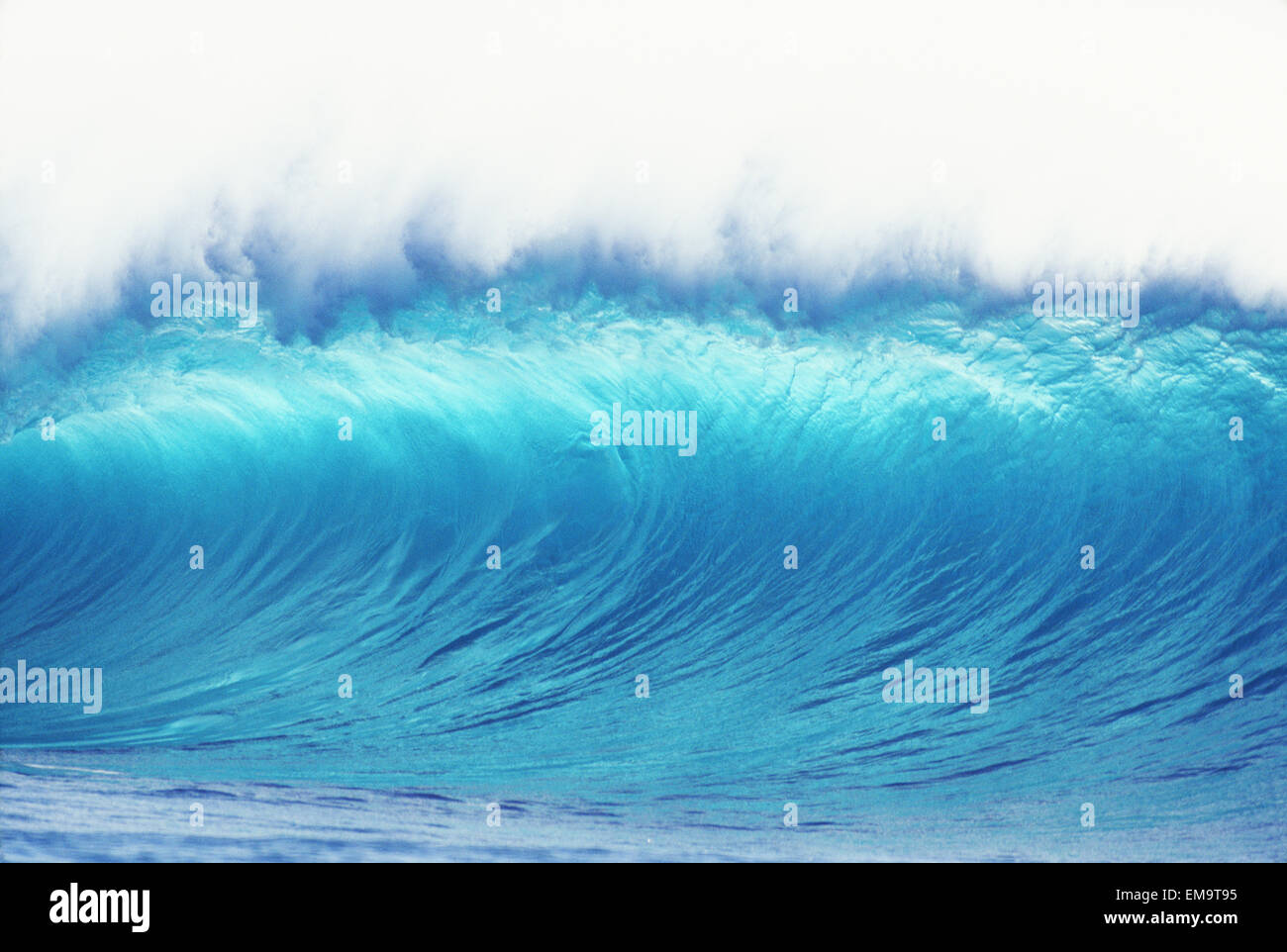 Hawaii, Oahu, Perfect Wave At Pipeline Stock Photo - Alamy