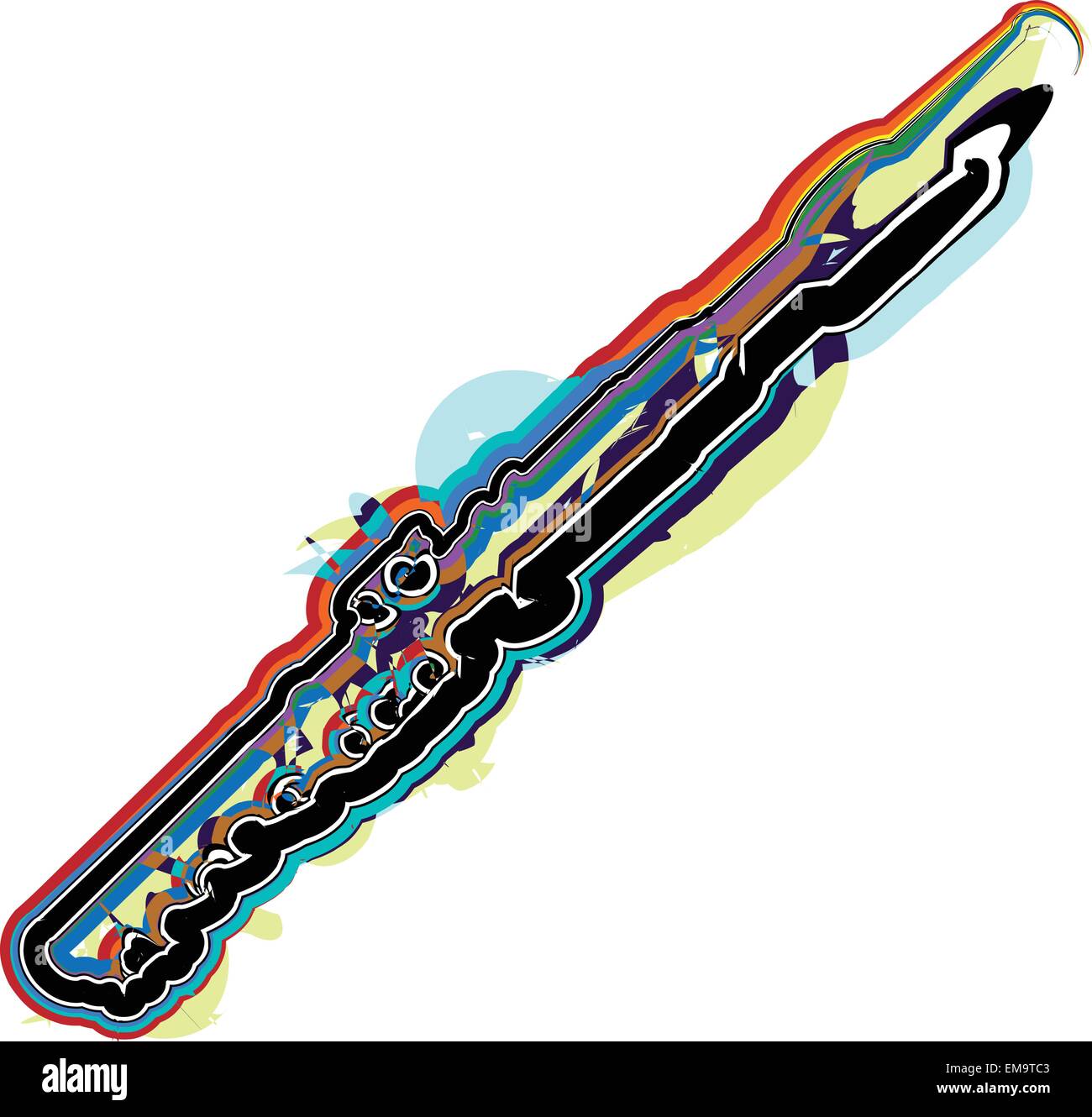 Transverse woodwind instrument Stock Vector Images - Alamy