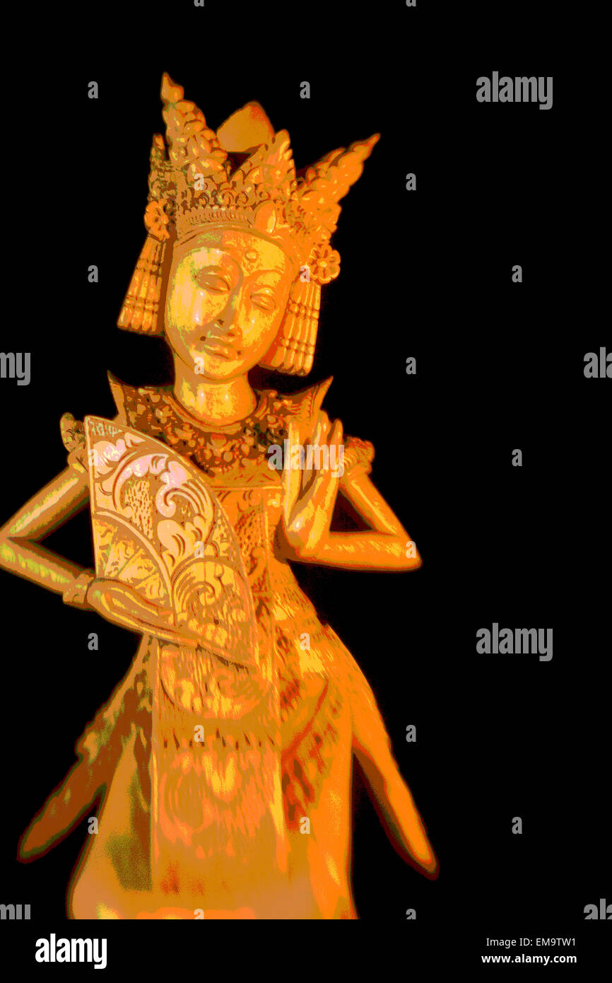 Indonesia, Bali, Statue Of An Indonesian Dancer Stock Photo - Alamy