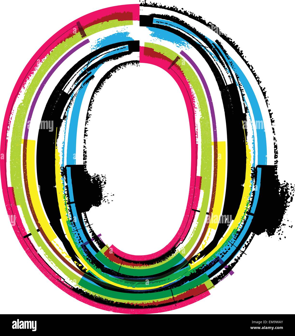 Font Illustration. LETTER o Stock Vector Image & Art - Alamy