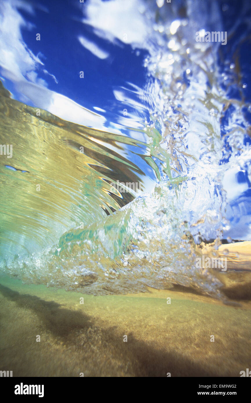 Abstract Underwater View Of Waves And Surf Stock Photo - Alamy