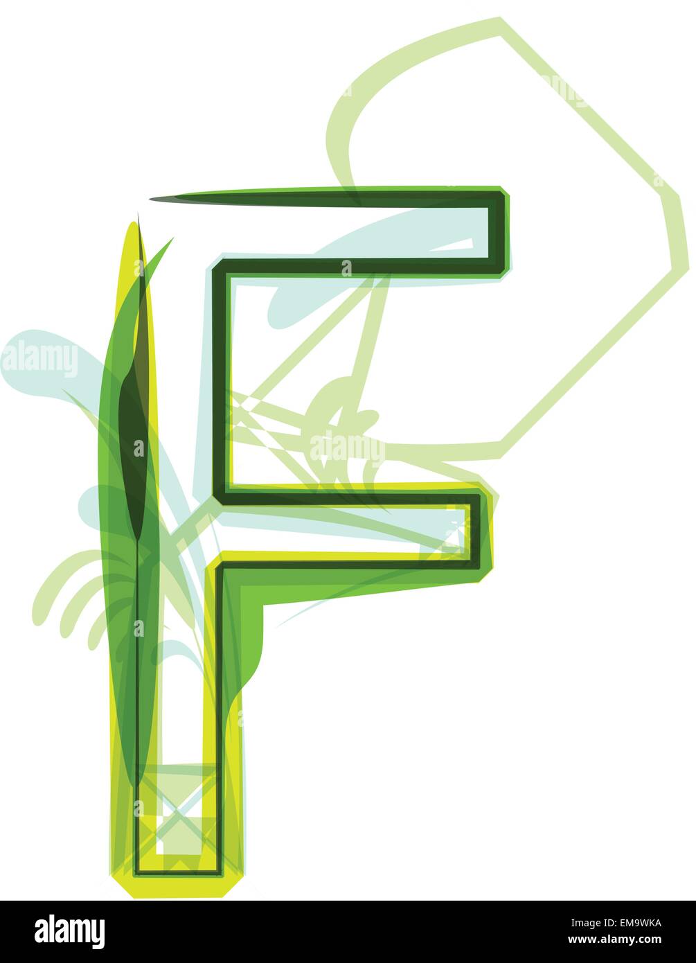 Green alphabet grow vector eco Cut Out Stock Images & Pictures - Alamy