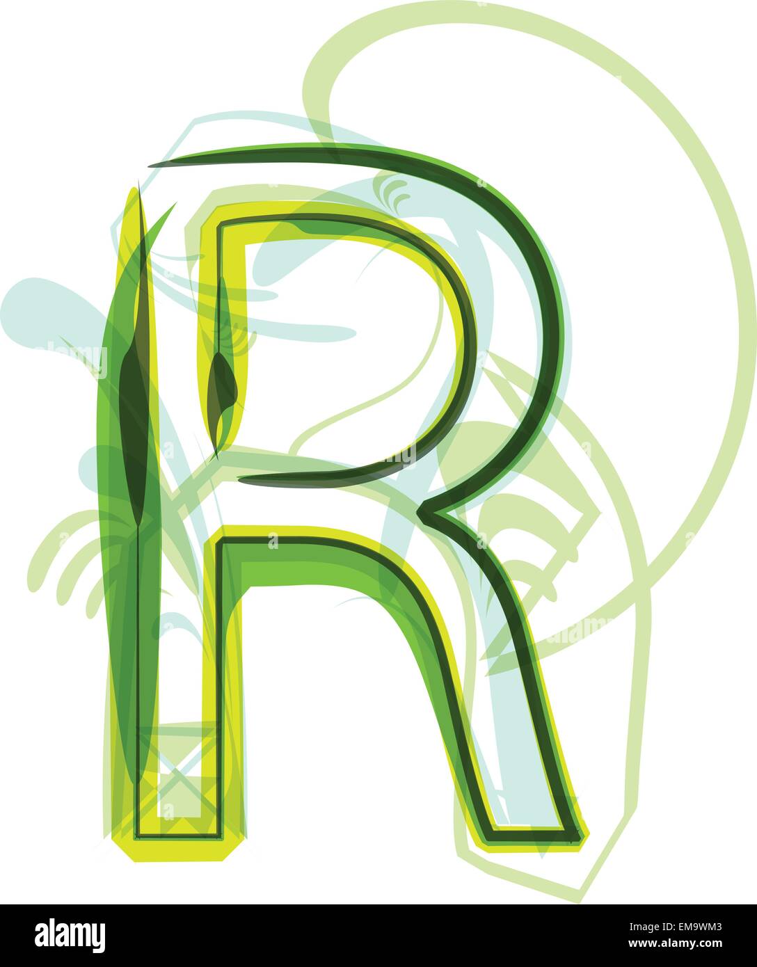 Font illustration LETTER R Stock Vector Image & Art - Alamy