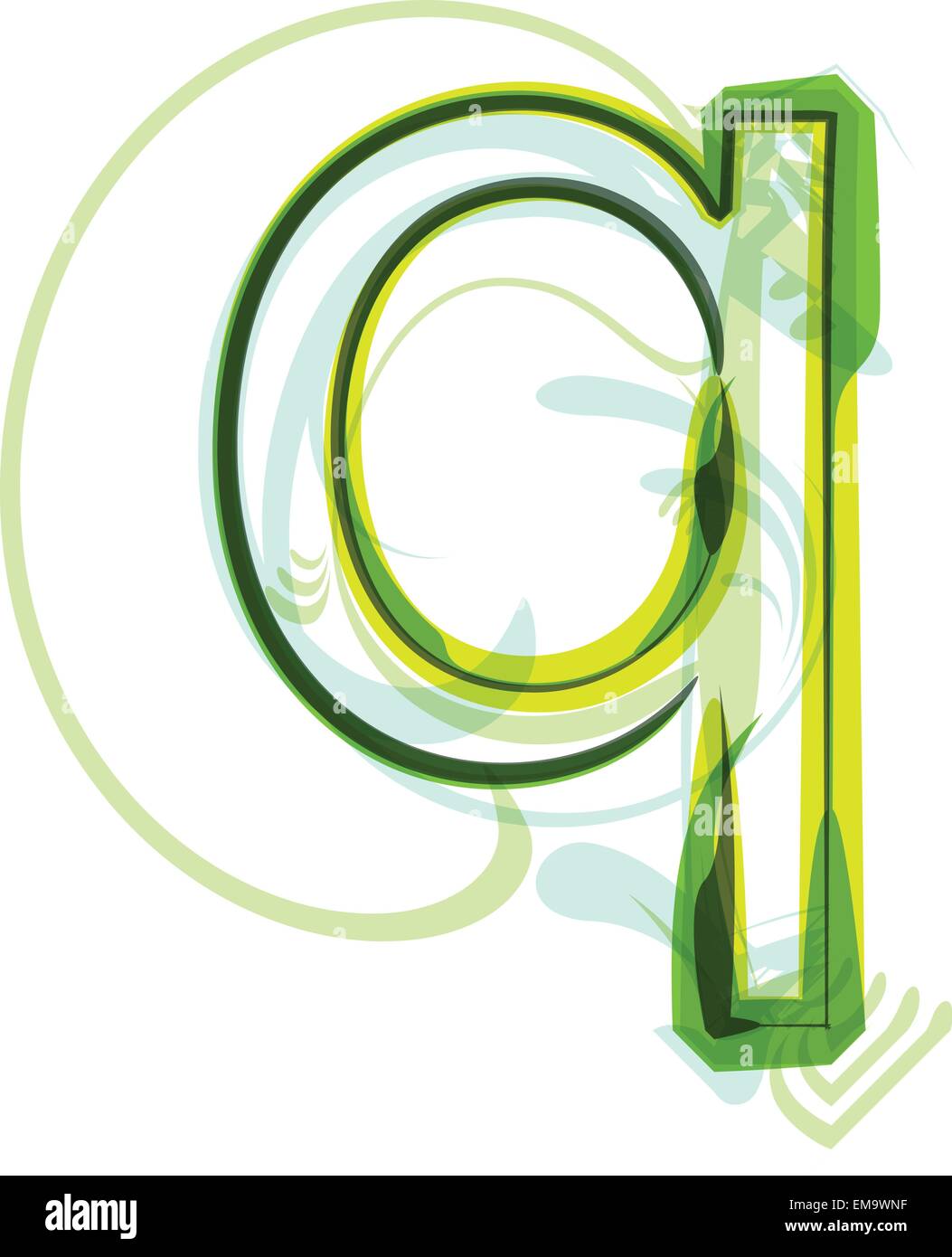 Font illustration LETTER q Stock Vector Image & Art - Alamy