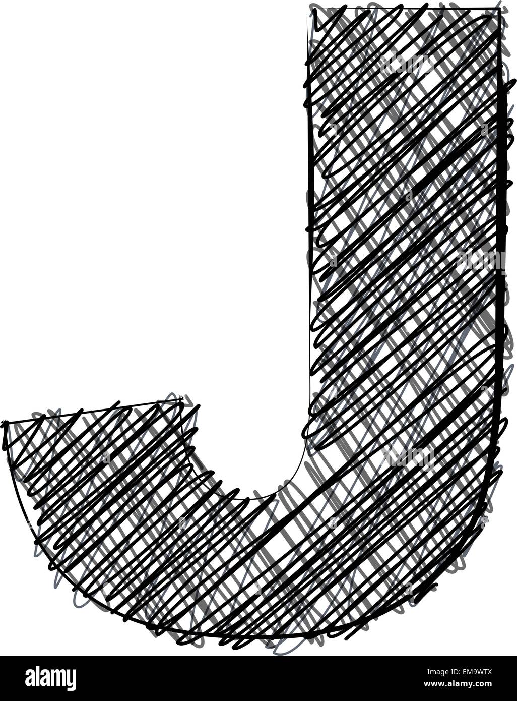 Font illustration LETTER J Stock Vector Image & Art - Alamy