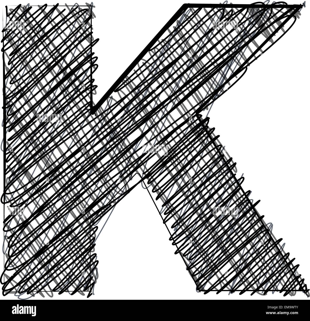 Font illustration LETTER K Stock Vector Image & Art - Alamy