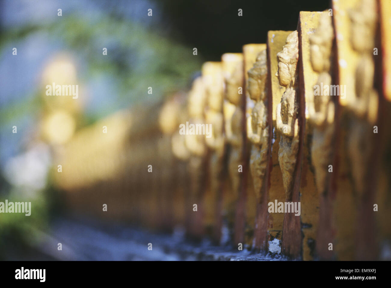 Laos, Luang Prabang, Detail Of Temple Fence Stock Photo - Alamy