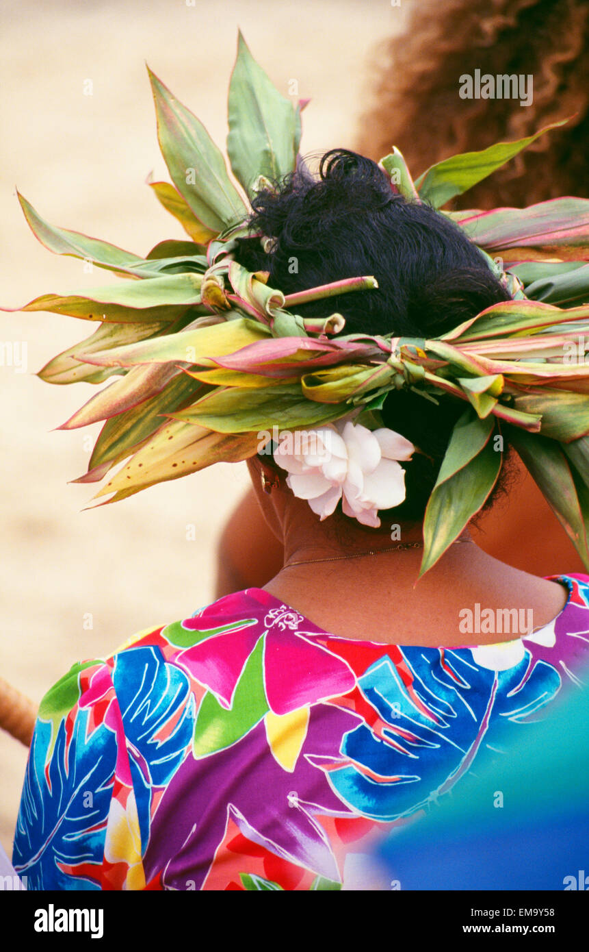 Woman Wearing Haku Lei High Resolution Stock Photography and Images - Alamy
