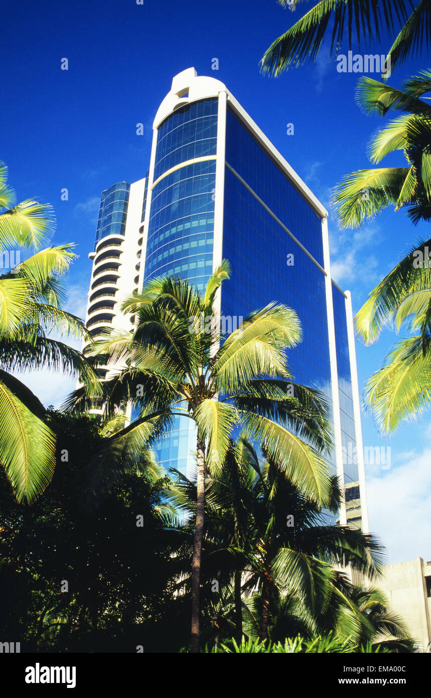 Hawaii, Oahu, Downtown Honolulu, Honolulu Court, Residential Building ...