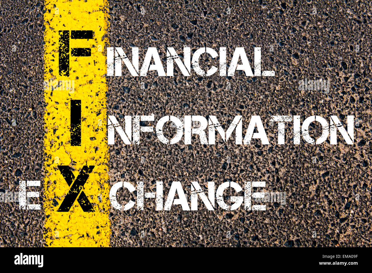 Business Acronym FIX – Financial Information Exchange. Yellow paint ...