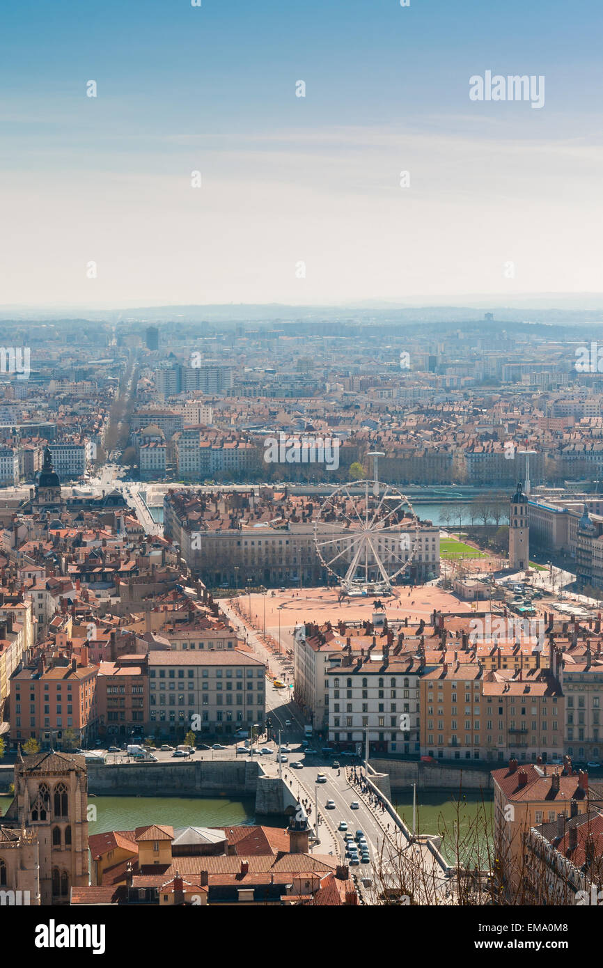 Top View of Lyon, France Stock Photo - Alamy