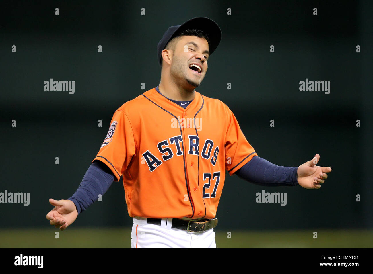 Houston, Texas, USA. 17th Apr, 2015. Houston Astros infielder Jose ...