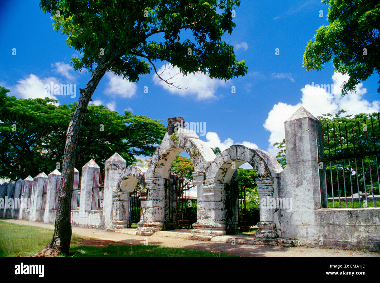 Micronesia, Guam, Agana, Plaza De Espana, View Of Gateway From Exterior ...