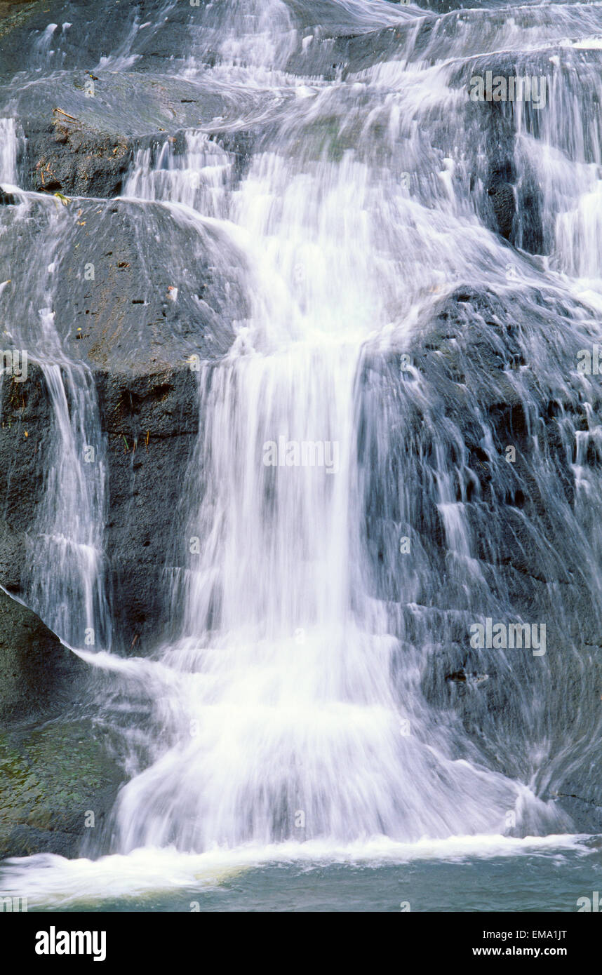 Guam, Talofofo Falls, Closeup Of Falls Rushing Through Rocks Into Pool ...