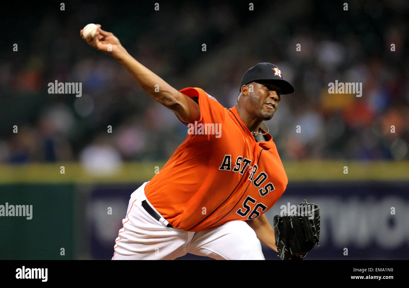 Houston, Texas, USA. 17th Apr, 2015. Houston Astros pitcher Roberto ...